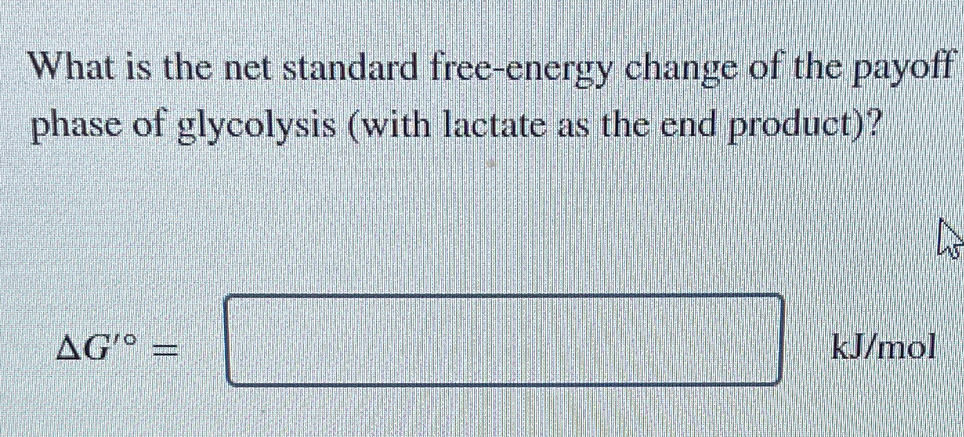 What is the net standard free-energy change of the | Chegg.com