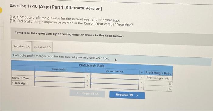 Solved d πευκι ευ ιυιιαιιυι, Exercise 17-10 (Algo) Analyzing | Chegg.com