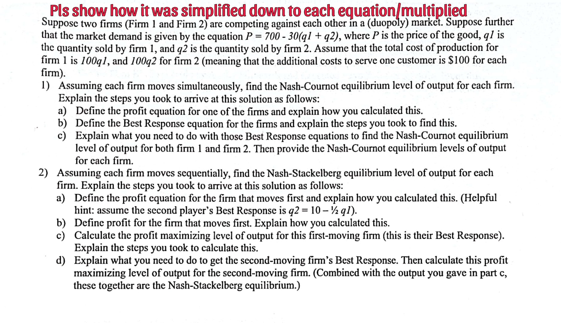 Please help me understand how to solve this i know | Chegg.com