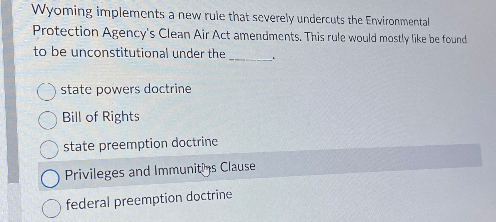 Solved Wyoming implements a new rule that severely undercuts | Chegg.com