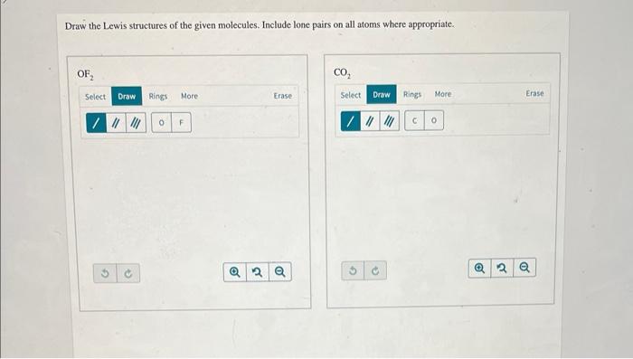 Solved Draw The Lewis Structures Of The Given Molecules