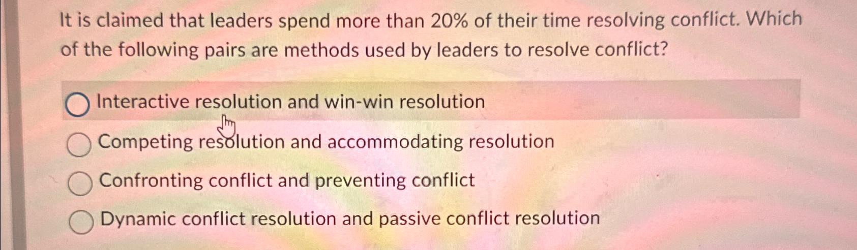 Solved It is claimed that leaders spend more than 20% ﻿of | Chegg.com