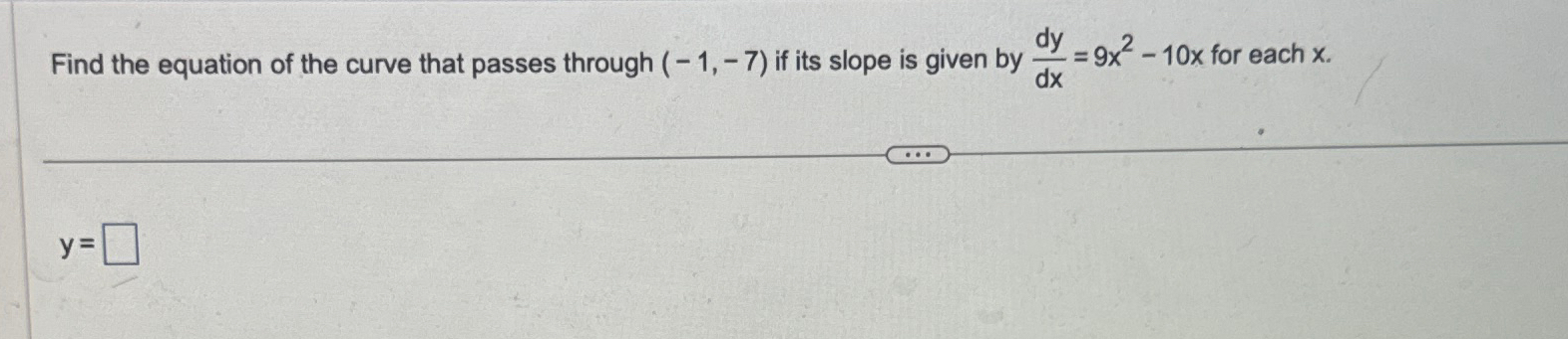 Solved Find the equation of the curve that passes through | Chegg.com