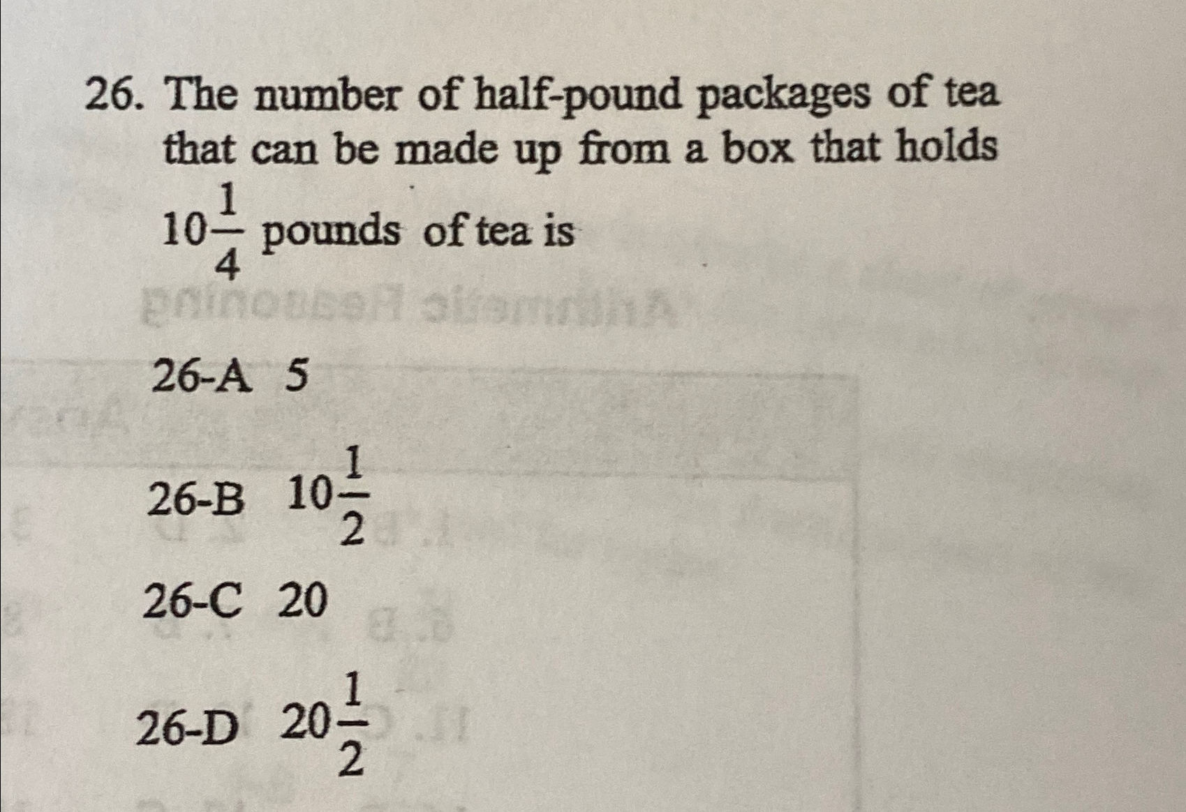 Solved The number of half-pound packages of tea that can be | Chegg.com