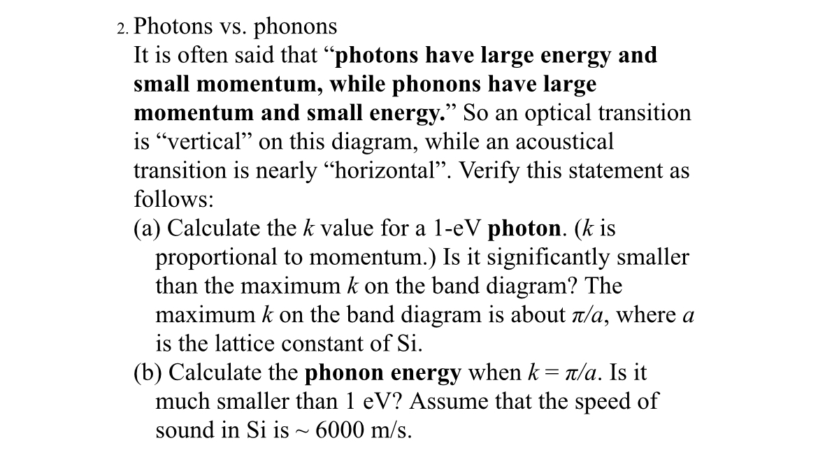 Solved Photons vs. ﻿phononsIt is often said that "photons | Chegg.com