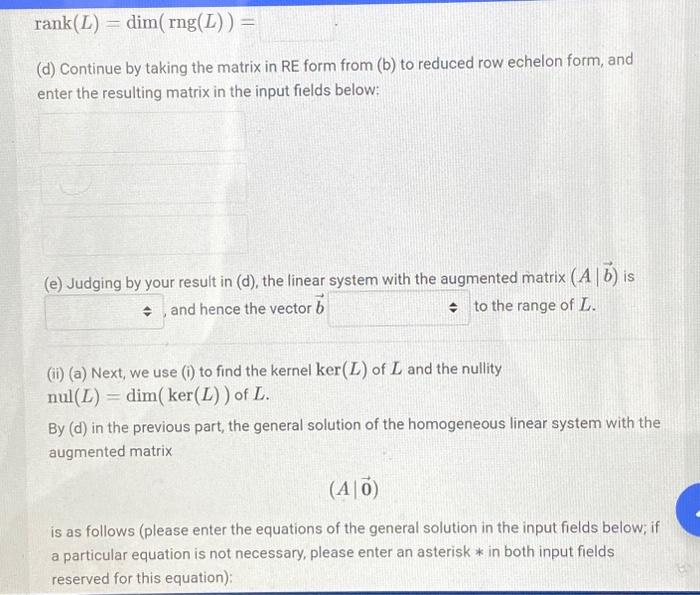 Solved (Linear Maps). Consider the linear map from the | Chegg.com