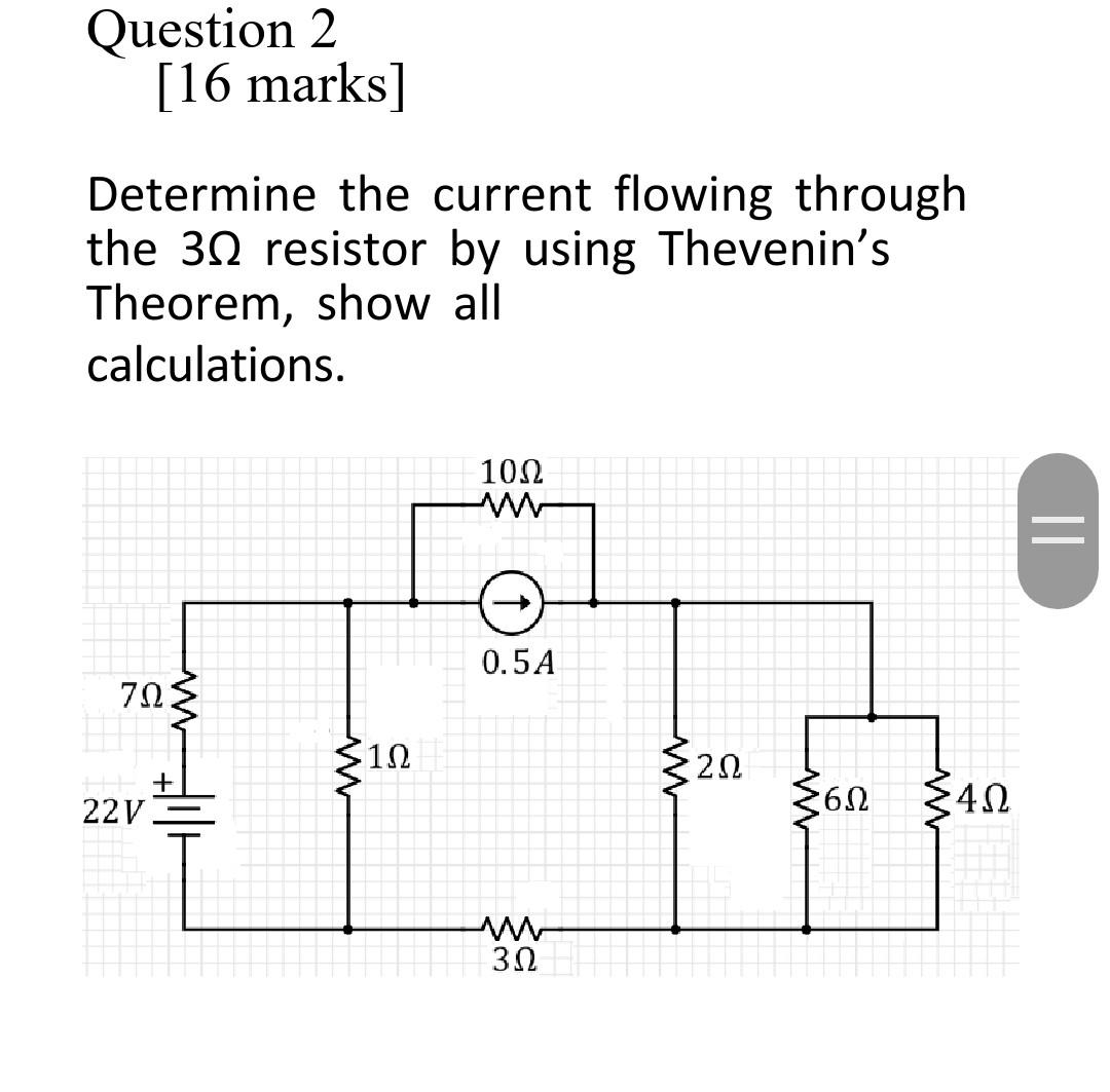 Solved [16 marks] Determine the current flowing through the | Chegg.com