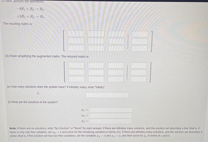 (1 point) 9 Solve the following system using | Chegg.com