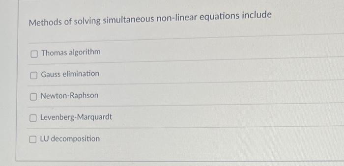 Solved Methods Of Solving Simultaneous Non Linear Equations 