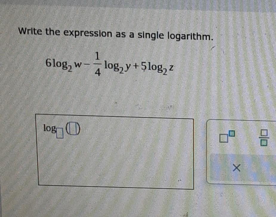Solved Write the expression as a single logarithm. | Chegg.com