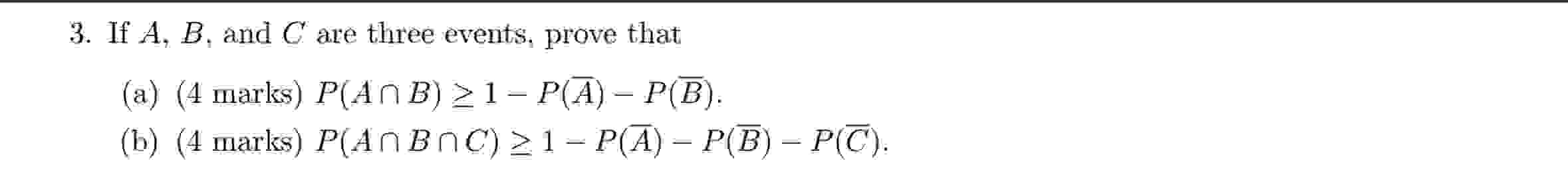 Solved If A,B, and C are three events, prove that(a) (4 | Chegg.com Solved If A,B, and C are three events, prove that(a) (4 | Chegg.com