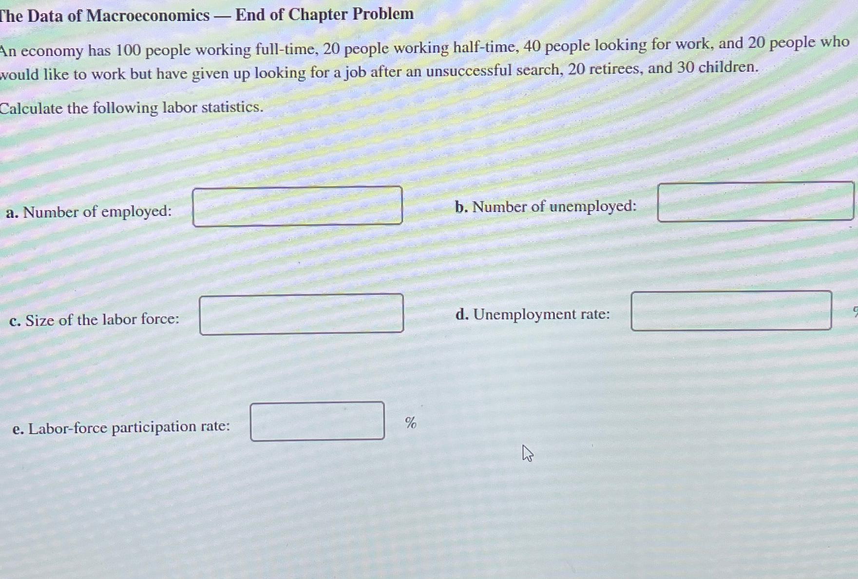 Solved The Data of Macroeconomics - ﻿End of Chapter | Chegg.com