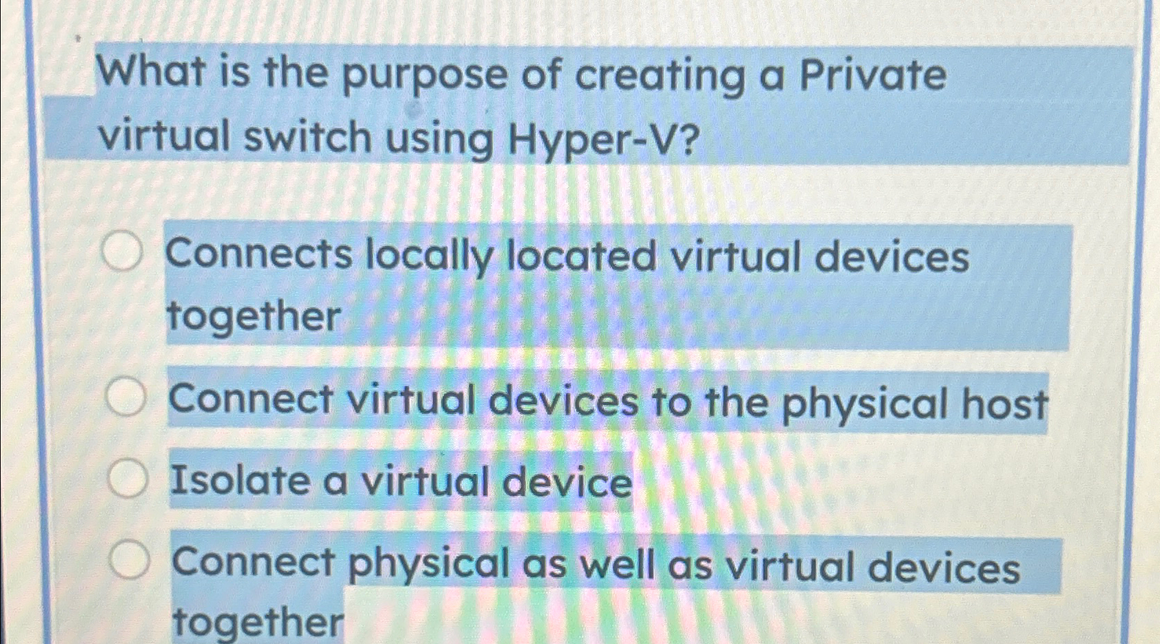 Solved What is the purpose of creating a Private virtual | Chegg.com