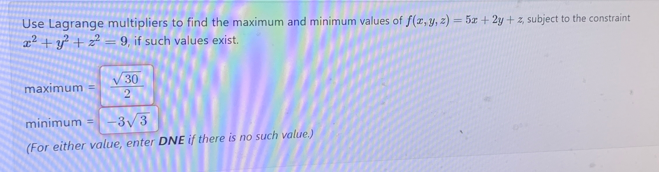 Solved Use Lagrange multipliers to find the maximum and | Chegg.com