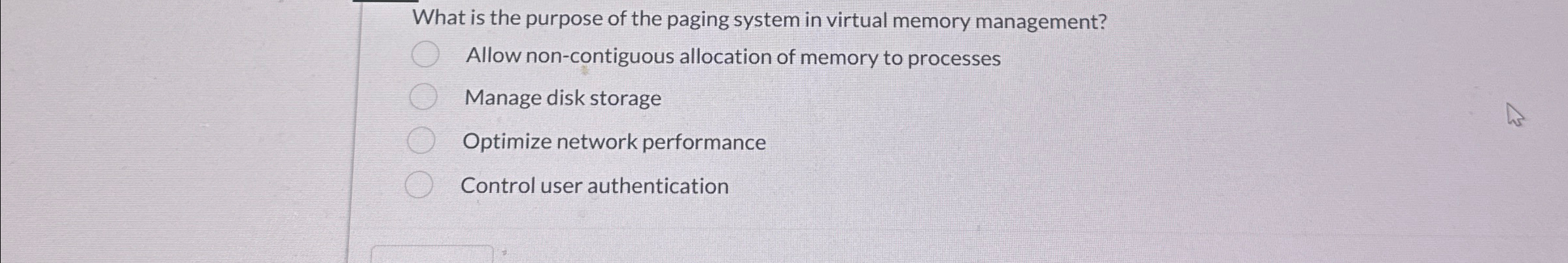 Solved What is the purpose of the paging system in virtual | Chegg.com