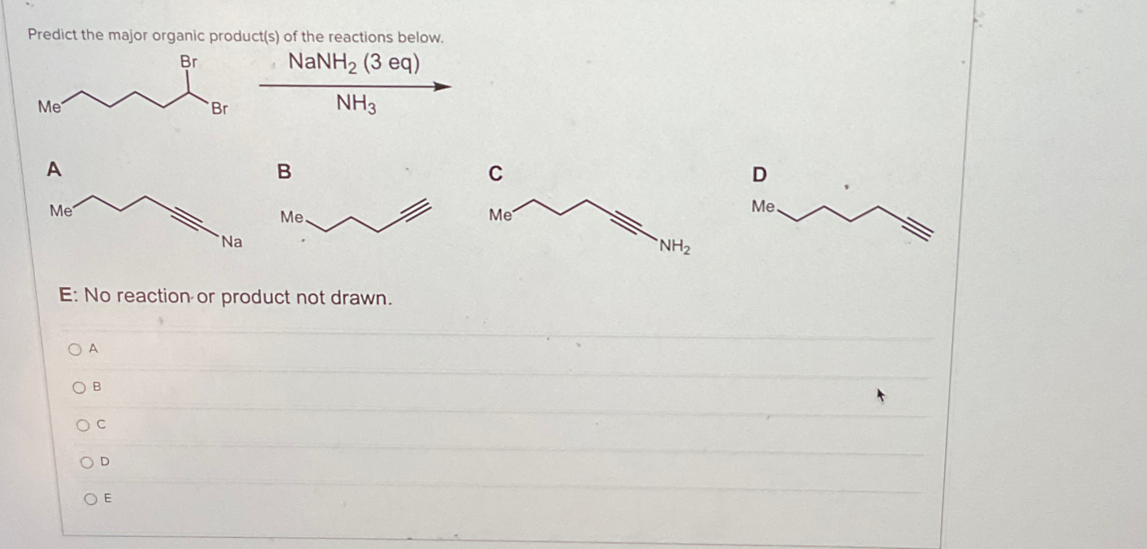 Solved Predict the major organic product(s) ﻿of the | Chegg.com