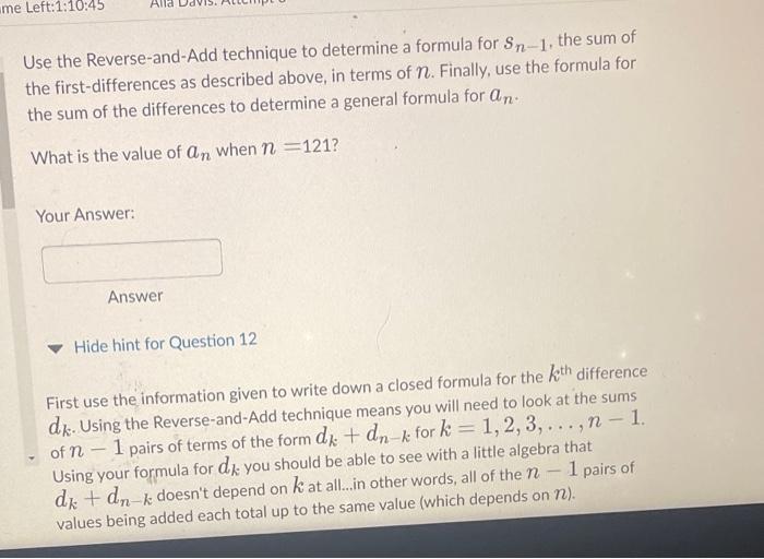Solved Suppose that a sequence {an}n≥1 has constant | Chegg.com