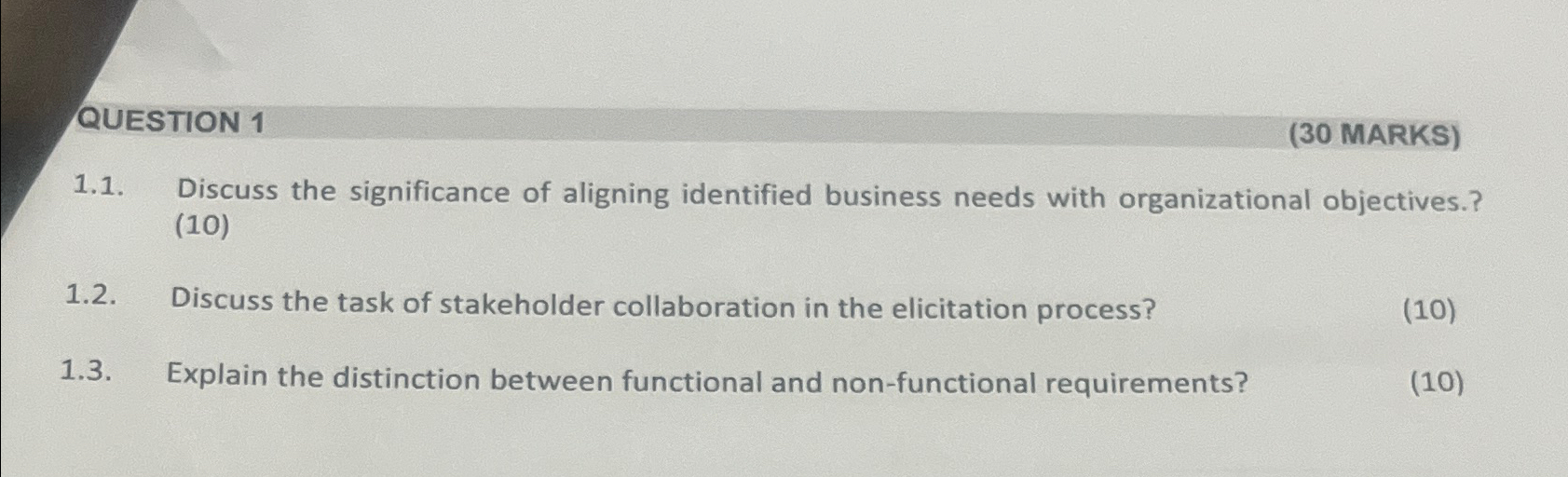 Solved QUESTION 1(30 ﻿MARKS)1.1. ﻿Discuss the significance | Chegg.com