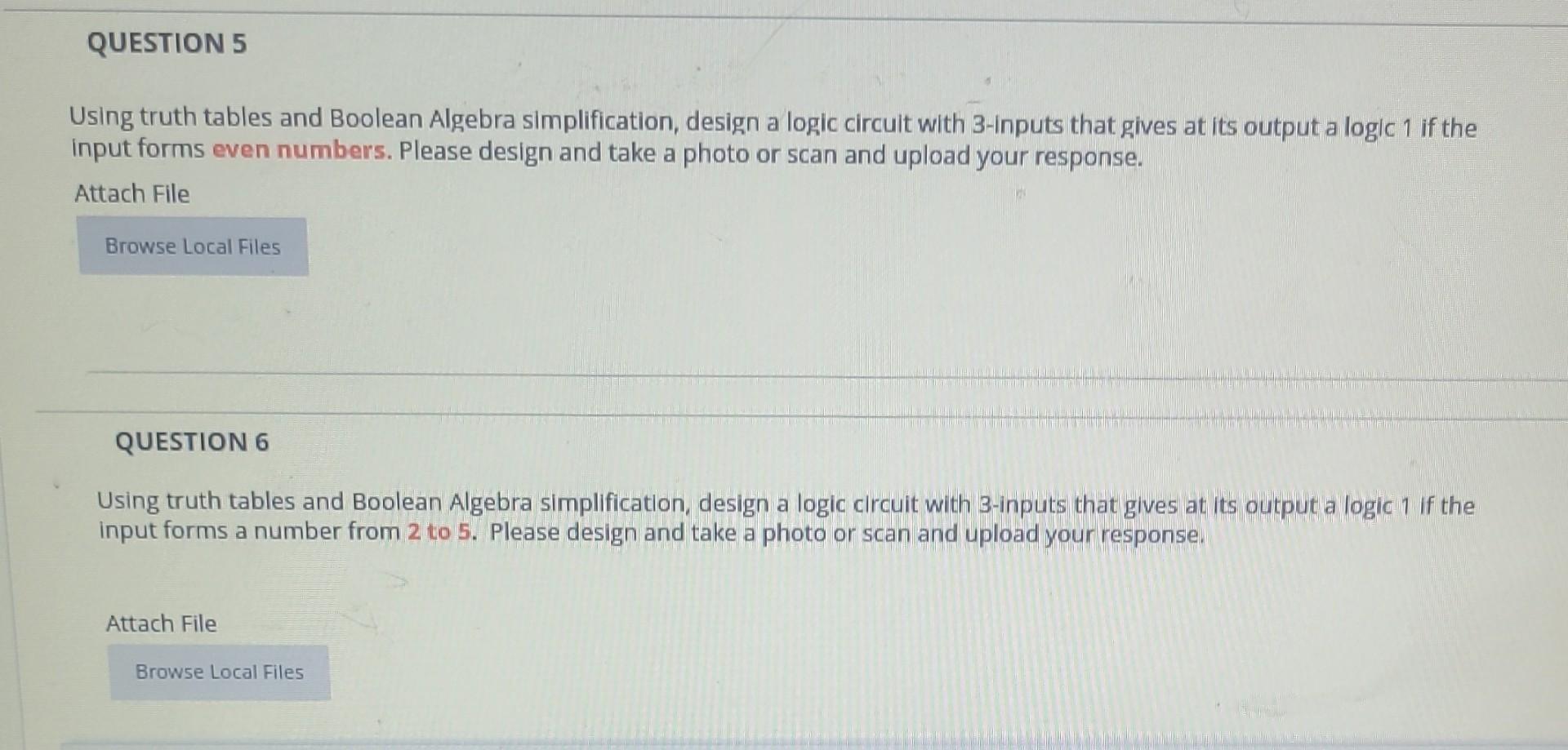 Solved Using truth tables and Boolean Algebra | Chegg.com