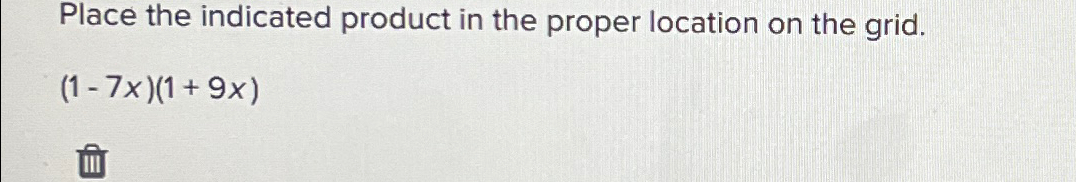 Solved Place the indicated product in the proper location on | Chegg.com