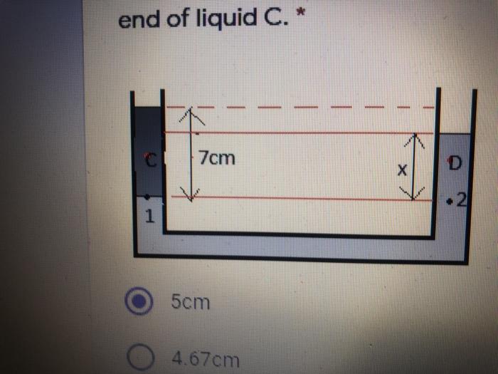 Solved Fluid C has a relative density of 10, while fluid D | Chegg.com