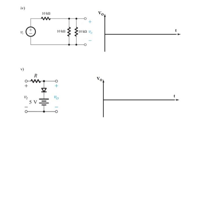 Solved Question 5 20 Sketch The Vo Output Waveforms For 9918