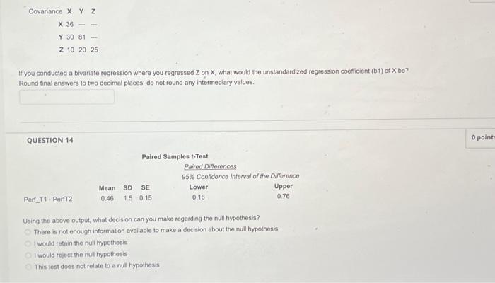 Solved If you conducted a bivariate regression where you | Chegg.com