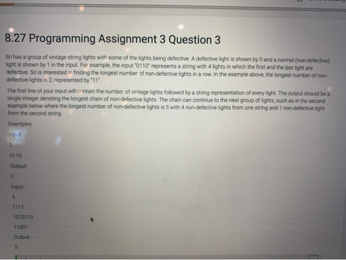 Solved 8.27 Programming Assignment 3 Question 3 Sri has a | Chegg.com