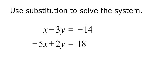 Solved Use substitution to solve the | Chegg.com