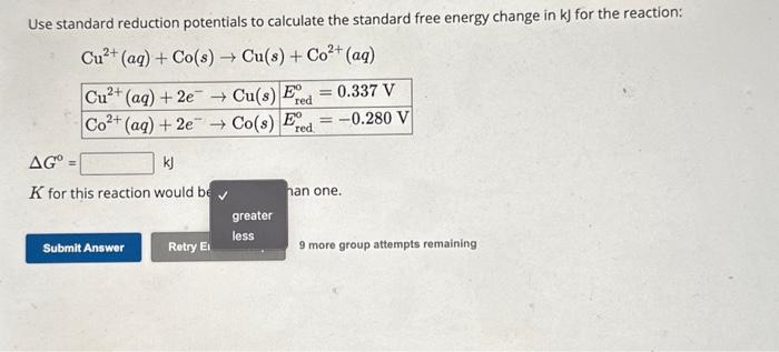 Solved Use the standard reduction potentials given below to | Chegg.com