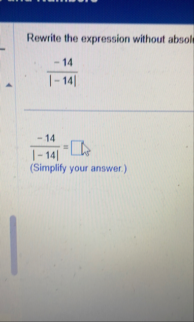 Solved Rewrite the expression without | Chegg.com