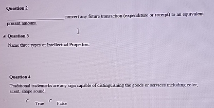 Solved Question 2_____ ﻿convert any future transaction | Chegg.com