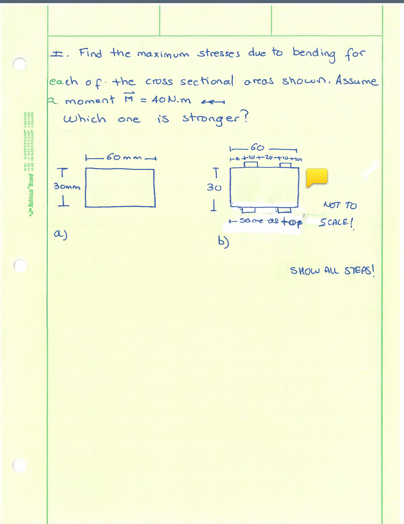 Solved 1. ﻿Find the maximum stresses due to bending for each | Chegg.com