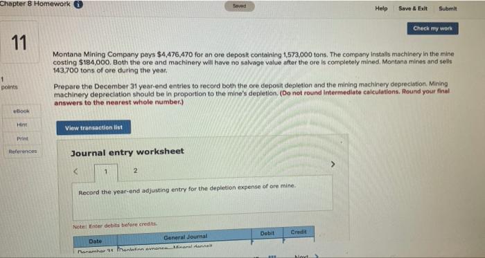 Solved Chapter 8 Homework 6 Seved Help Save & Exit Submit | Chegg.com Solved Chapter 8 Homework 6 Seved Help Save & Exit Submit | Chegg.com