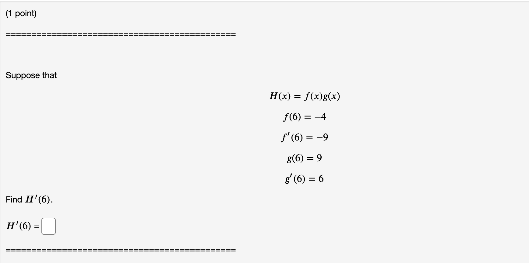 Solved (1 ﻿point)Suppose | Chegg.com