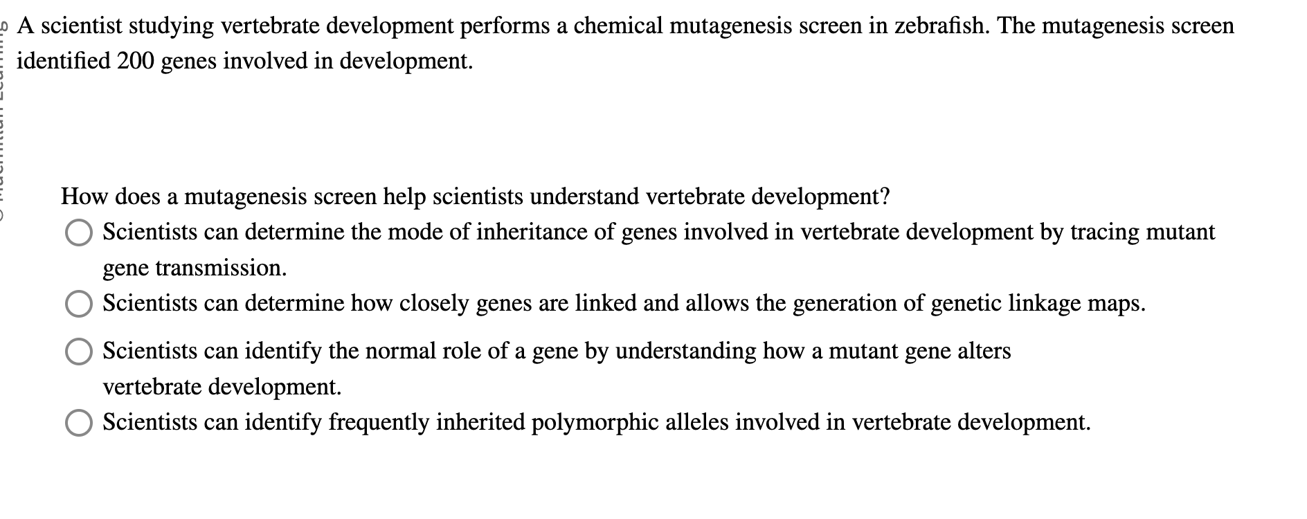 High Quality SOLUTION A scientist studying vertebrate development performs | Chegg.com