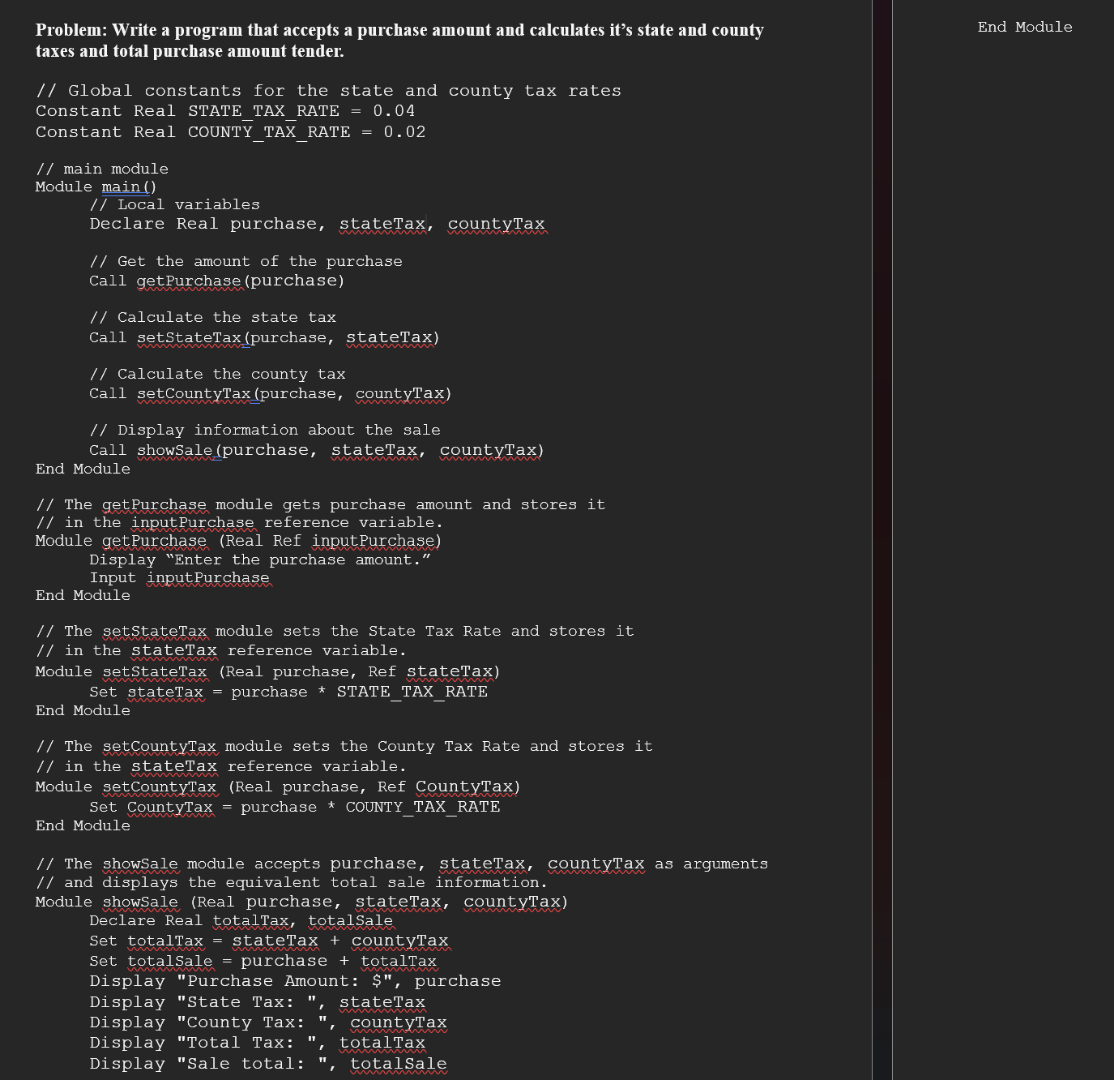 Solved Problem: Write a program that accepts a purchase | Chegg.com