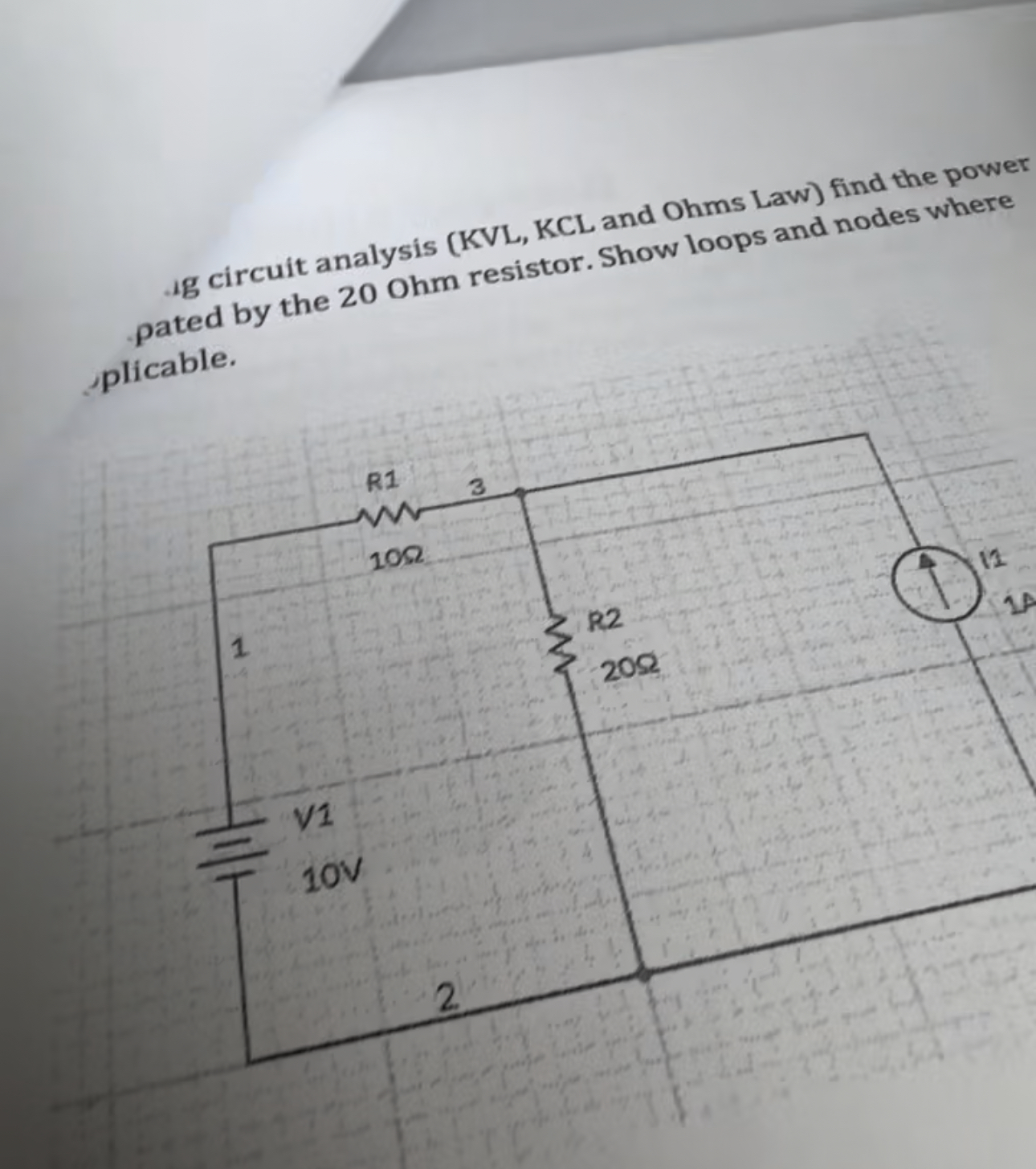 Solved ig circuit analysis (KVL, ﻿KCL and Ohms Law) ﻿find | Chegg.com