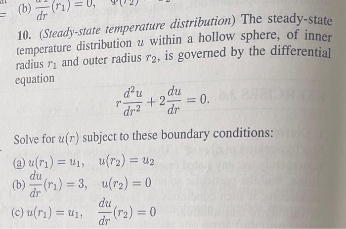 Solved 10 Steady State Temperature Distribution The