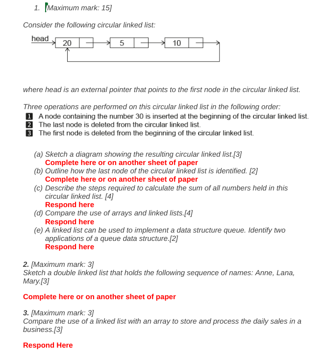 Solved IB COMPUTER SCIENCE HLMaximum mark: 15]Consider the | Chegg.com