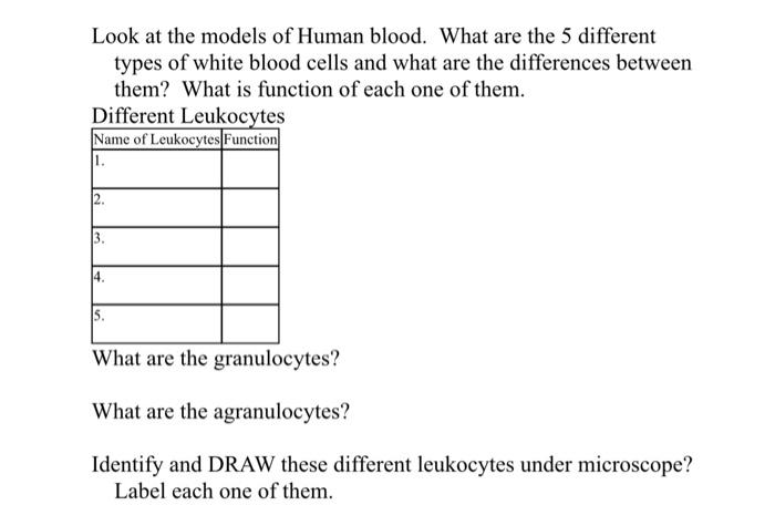 Solved Human Blood Materials needed: Blood typing kits, | Chegg.com