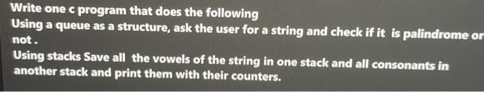 Solved Write one c program that does the following Using a | Chegg.com