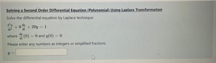 Solved Solving a Second Order Differential Equation | Chegg.com