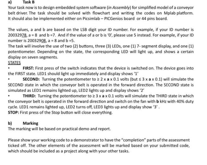 Solved Your task now is to design embedded system software | Chegg.com Solved Your task now is to design embedded system software | Chegg.com