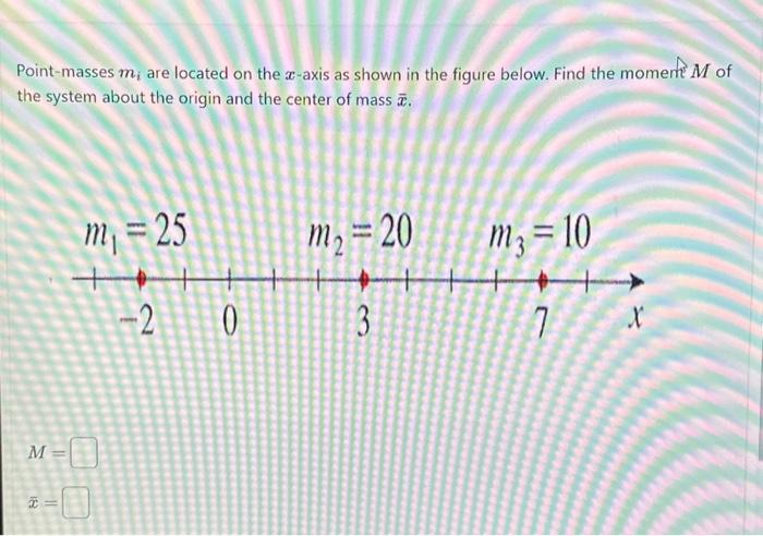 Solved Point-masses mi are located on the x-axis as shown in | Chegg.com