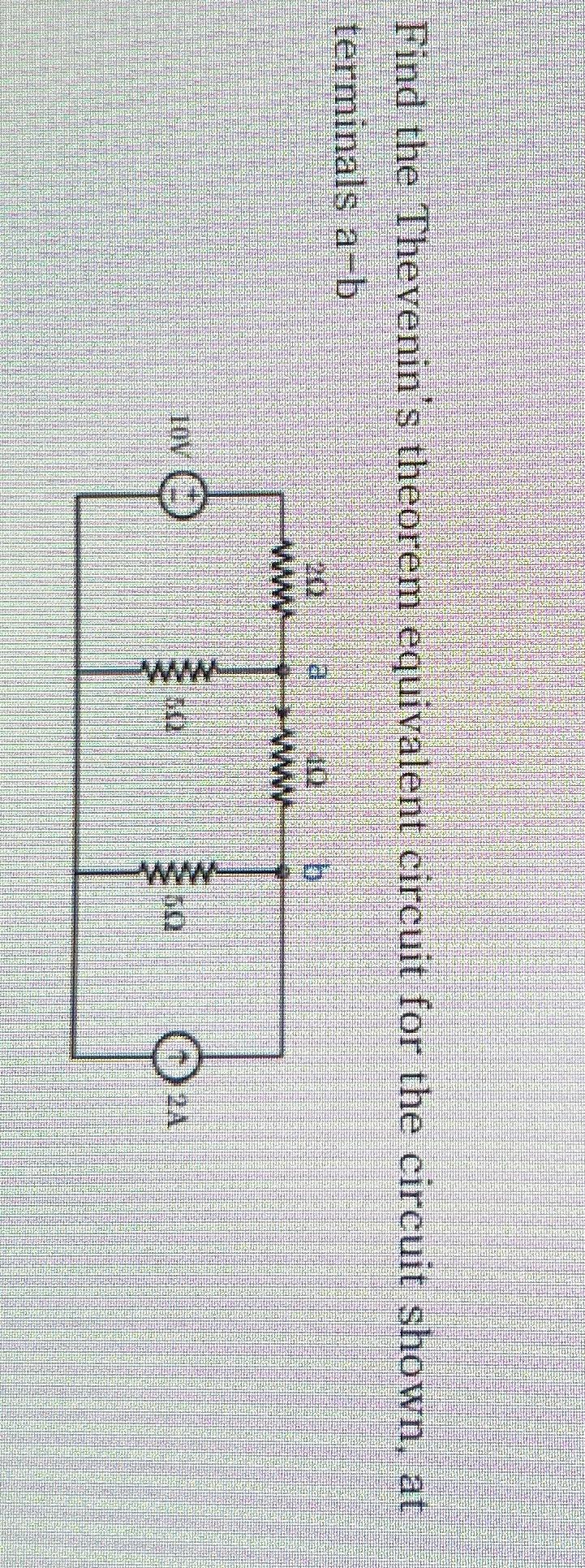 Solved Find the Thevenin's theorem equivalent circuit for | Chegg.com