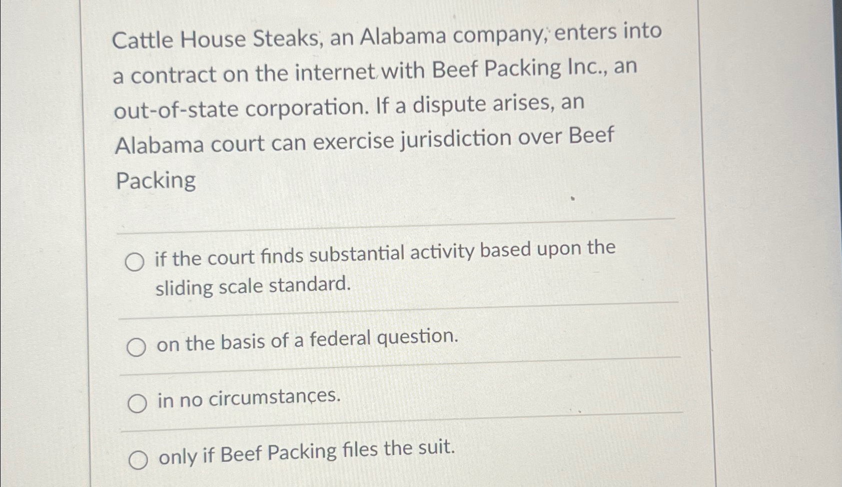 Solved Cattle House Steaks, an Alabama company, enters into | Chegg.com