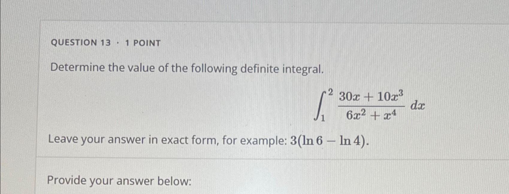 Solved QUESTION 13 - 1 ﻿POINTDetermine the value of the | Chegg.com