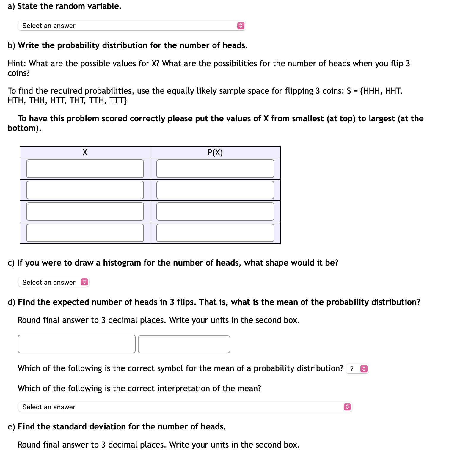 Solved b) ﻿Write the probability distribution for the number | Chegg.com