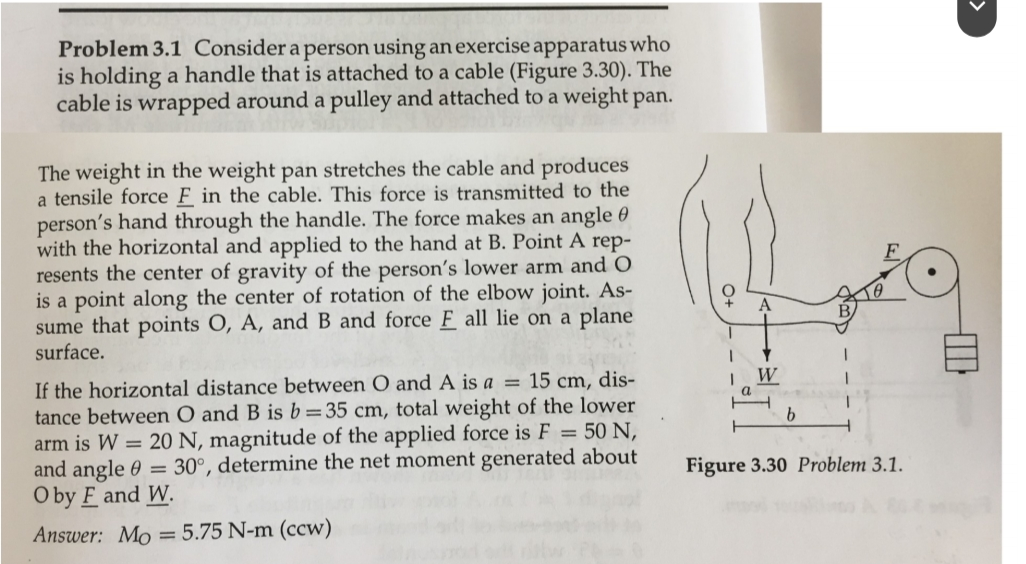Solved Problem 3.1 Consider a person using an exercise | Chegg.com Solved Problem 3.1 Consider a person using an exercise | Chegg.com